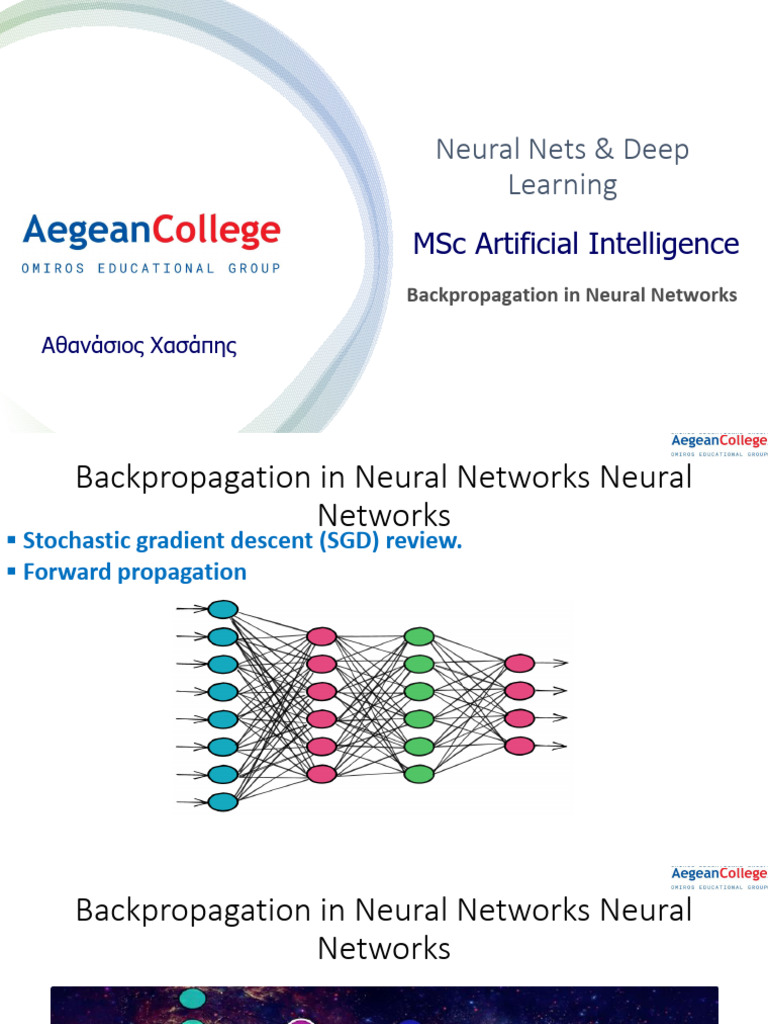 8 Backpropagation in Neural Nets - 24 | PDF