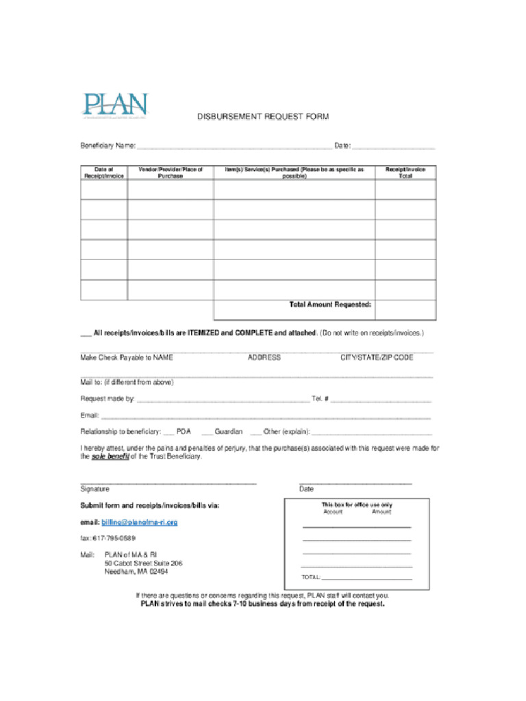 Disbursement Form 18 | PDF