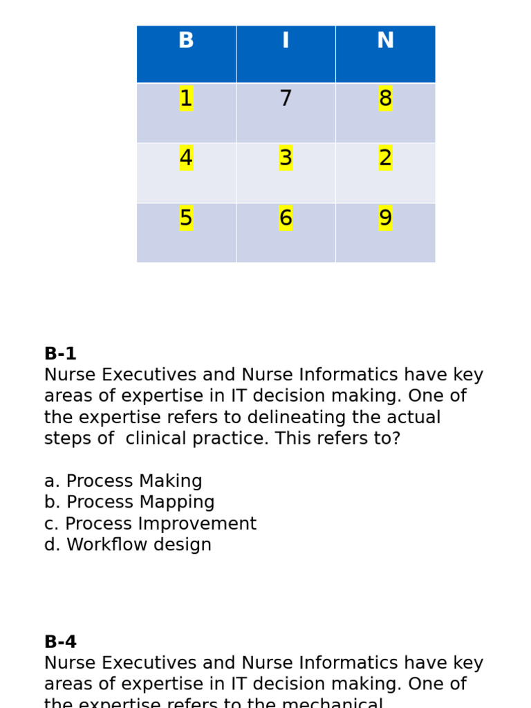 Bingo Quiz | PDF