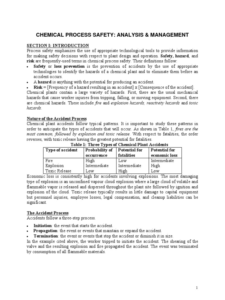 Chemical Process Safety Notes | PDF | Hazards | Explosion