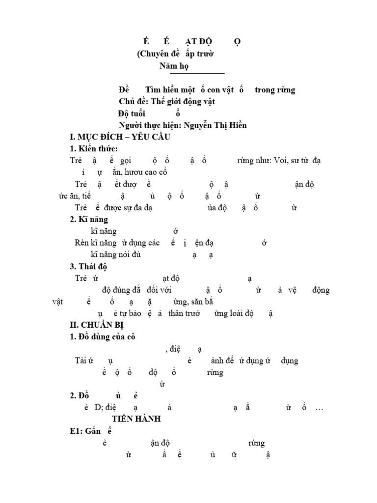 Tim Hiem Mot So Con Vat Song Trong Rung | PDF