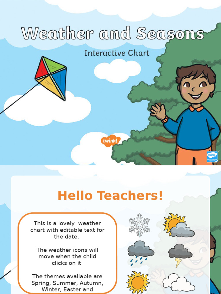 Editable Weather Chart for Kids | PDF