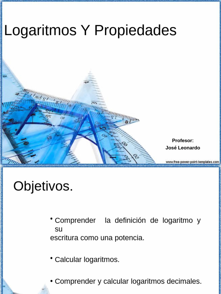 Logaritmos y Ec. Logarítmicas | PDF | Exponenciación | Logaritmo