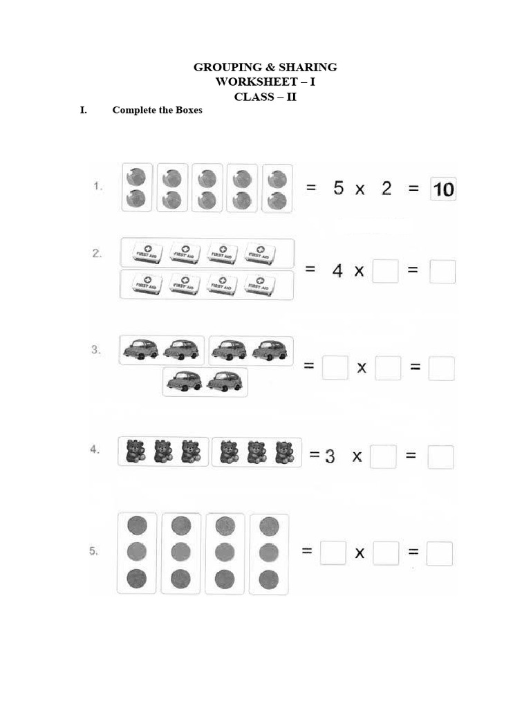 Grouping & Sharing Worksheet - 1 | PDF
