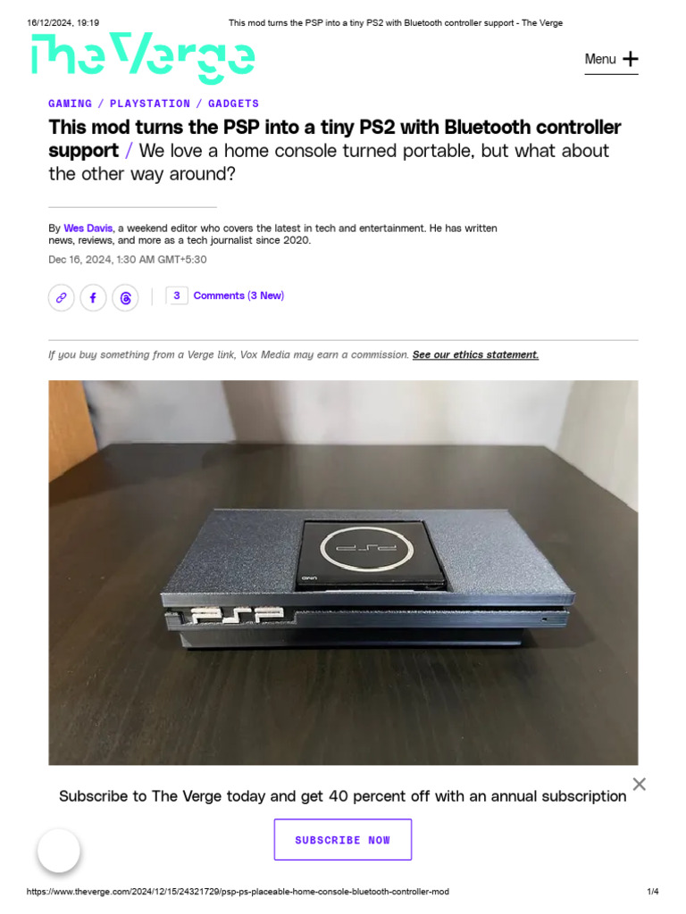 PSP Mod Turns It Into Mini PS2 | PDF | Play Station | Information ...