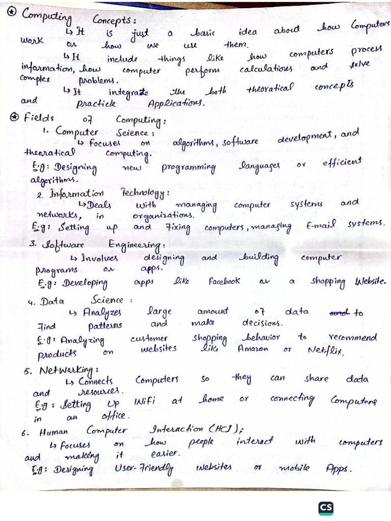 Computing Concept and Field | PDF