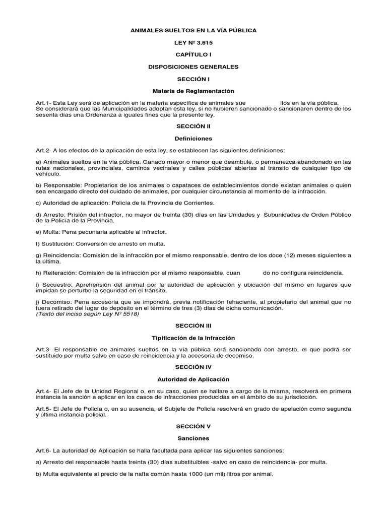 Ley 3615 - CODIGO RURAL | PDF | Multa (pena) | Policía