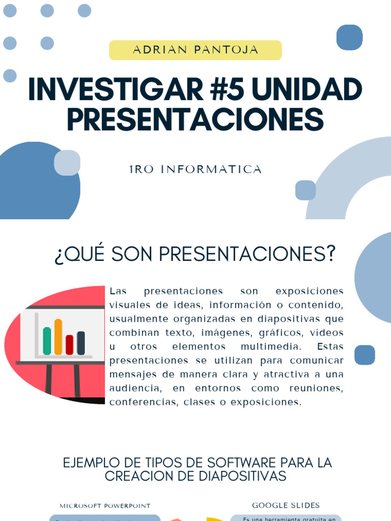 Investigar #5 Unidad Presentaciones | PDF | Microsoft PowerPoint ...