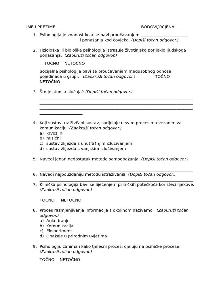 1 Razred, 1 Ispit | PDF