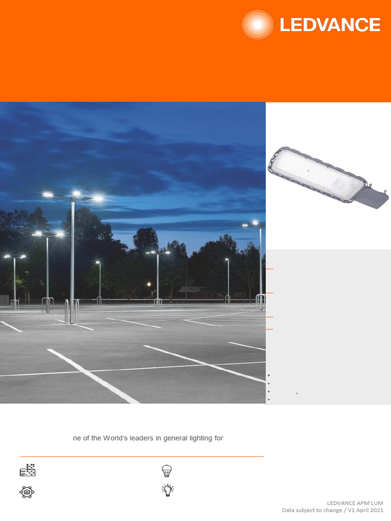 TI Format LEDVANCE ECO LITE Streetlight V2 1 1 | PDF | Lighting | Street Light