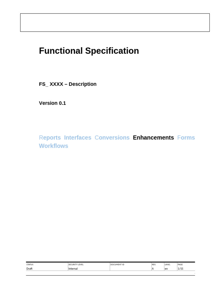 Functional Spec | PDF | Specification (Technical Standard) | Systems ...