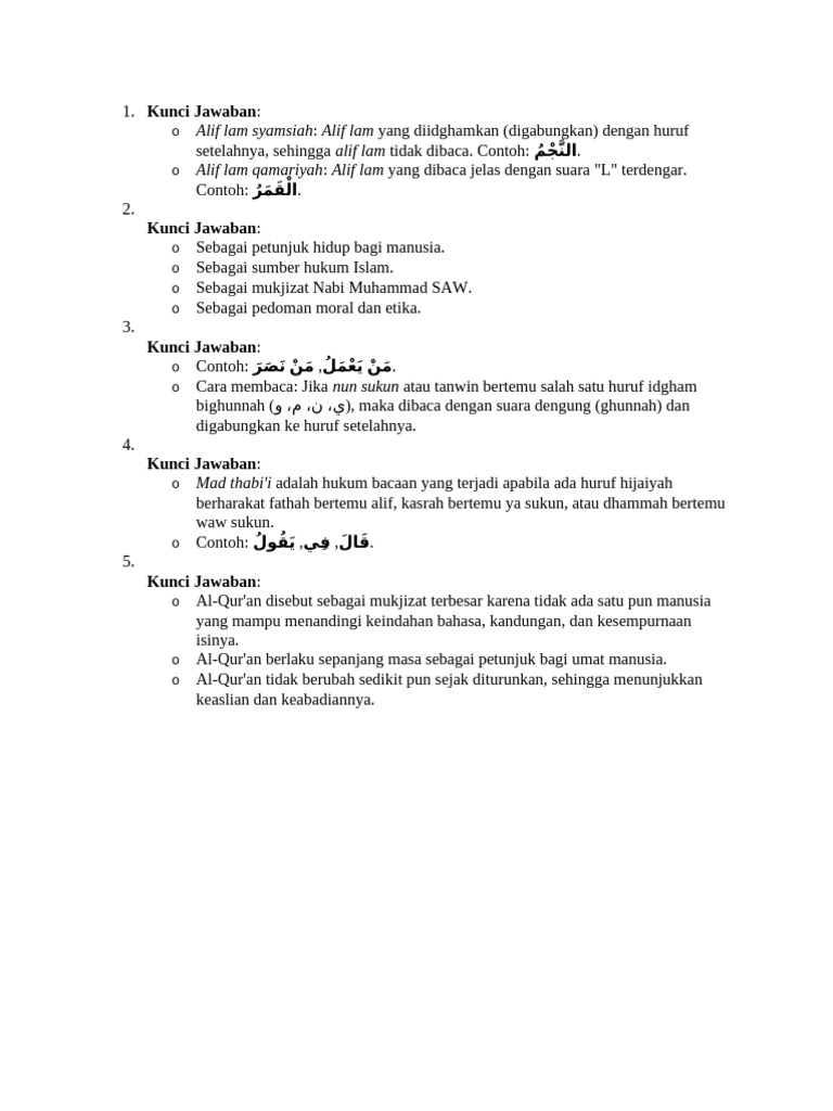 Kunci Jawaban Esay Kelas VII | PDF