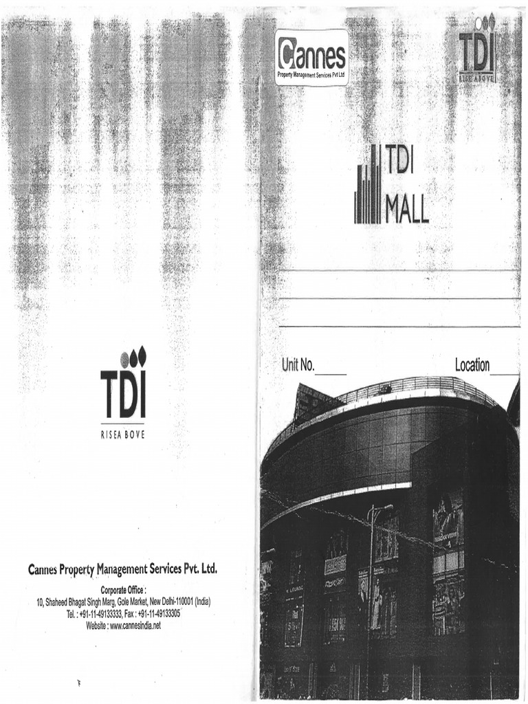 TDI MALL .Agreement PDF | PDF