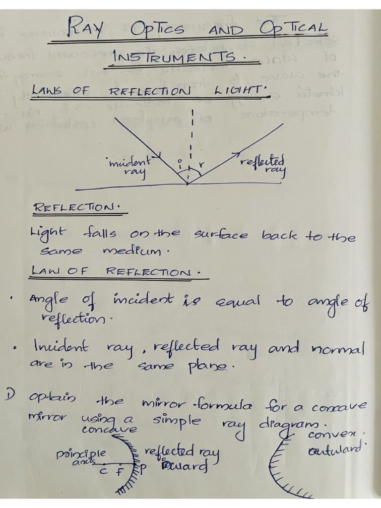 Ray Optics and Optical Instruments | PDF