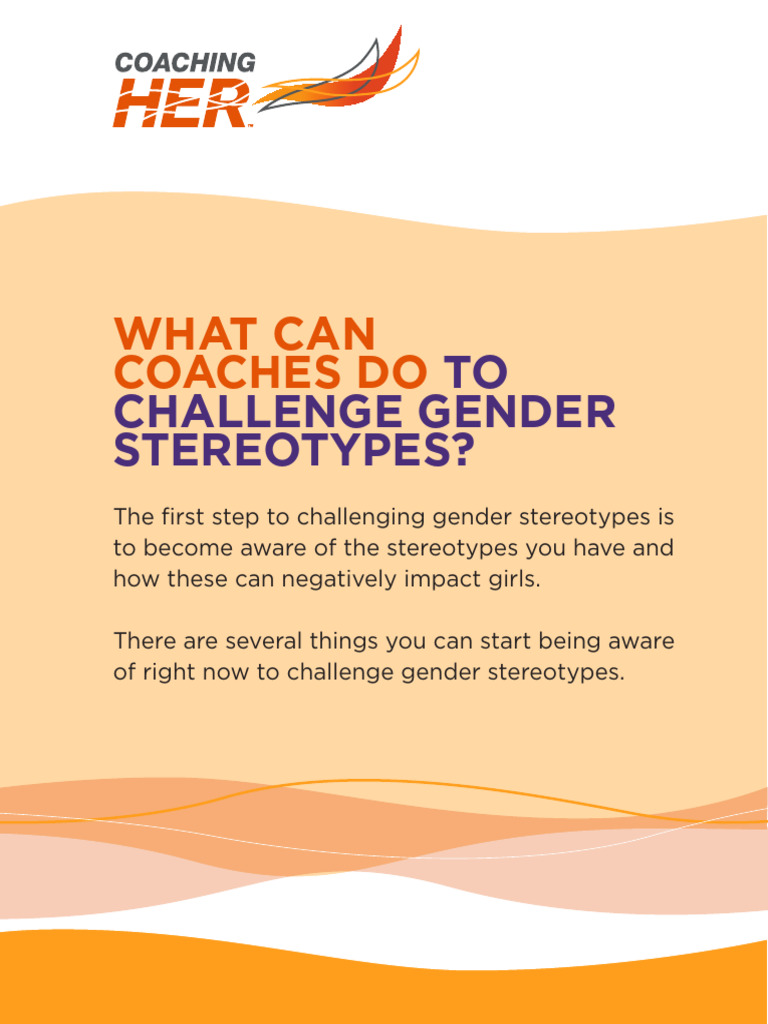 Coaches' Guide to Challenging Gender Stereotypes | PDF | Stereotypes ...