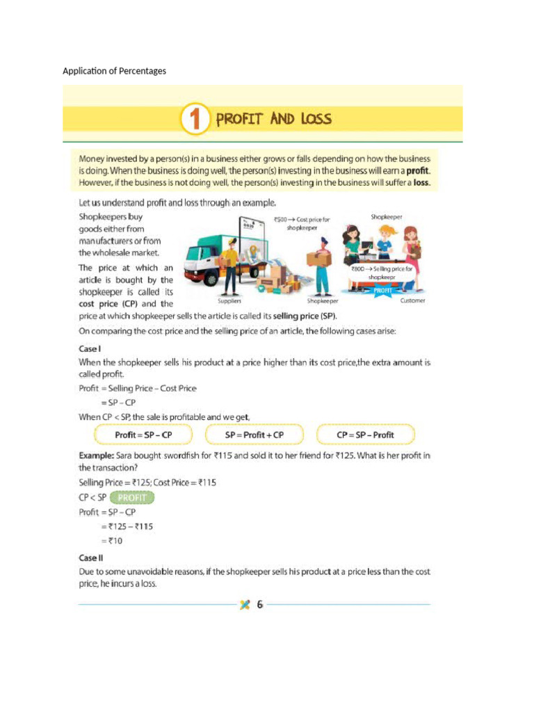 Application of Percentages - Maths | PDF