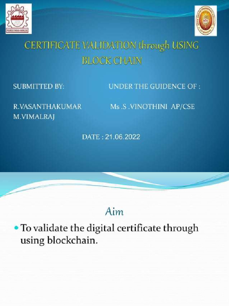 Certificate Blockchain Paper | PDF