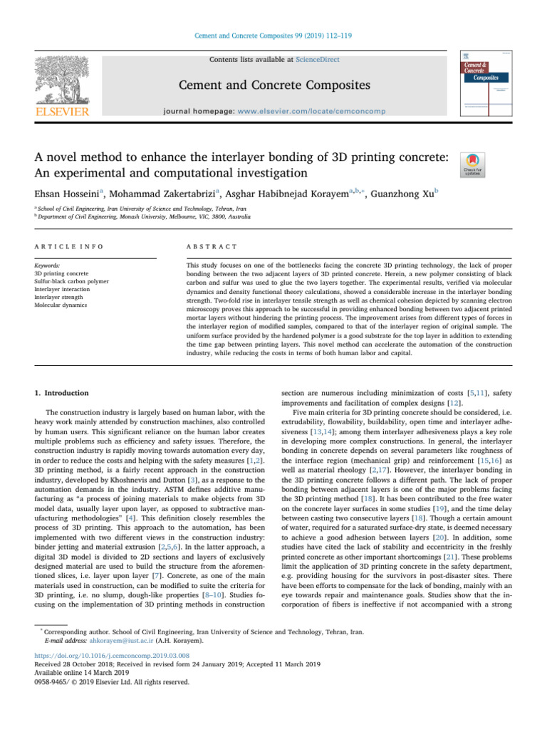 A Novel Method To Enhance The Interlayer Bonding of 3D Printing ...