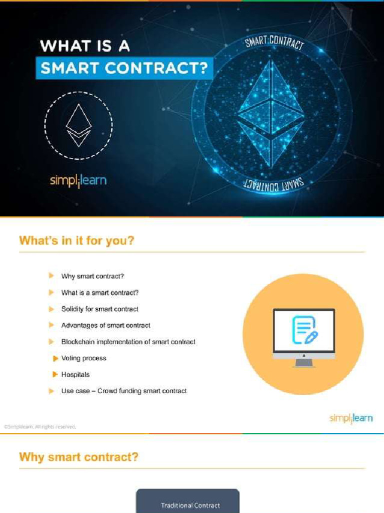 Smart Contract blockchain | PDF
