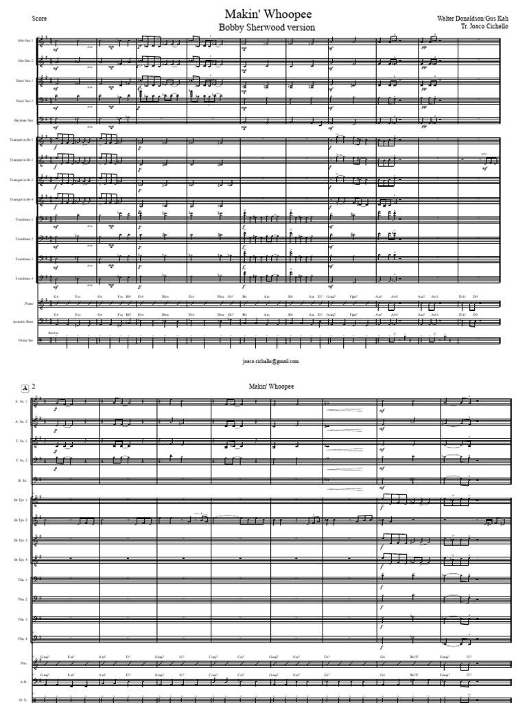 Making Whoopee (Jazz Big Band Score) | PDF