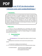 CONDUCTIMETRIE TP | PDF | Titrage | Chimie