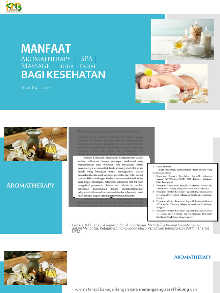 Manfaat Aromatherapy, SPA, Massage, Lulur | PDF