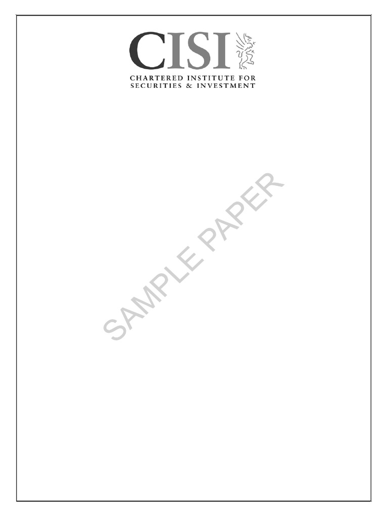 Sample Paper 1 | PDF | Bonds (Finance) | Securities (Finance)