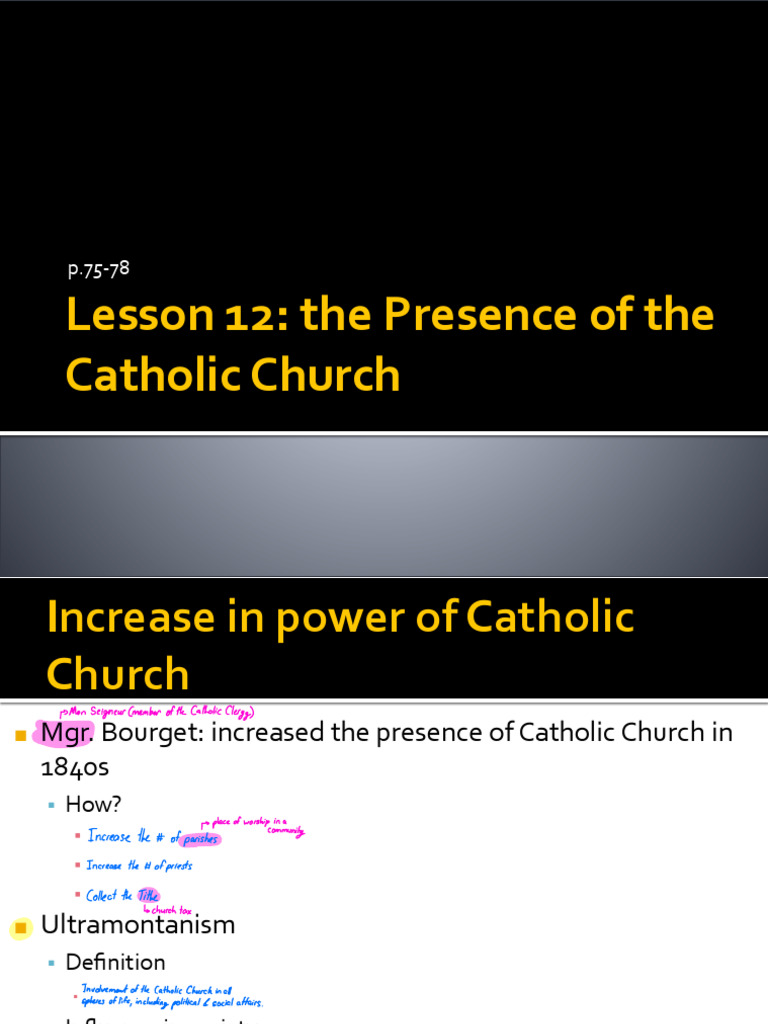 French Canadian Catholic Influence | PDF | Catholic Church | Christian ...