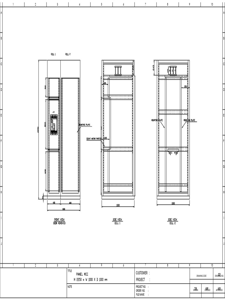 EIM - Box MCC 2250 X 1000 X 1000 MM (2) - Model | PDF