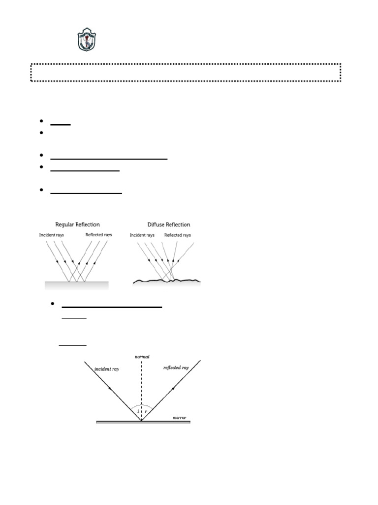 Concave and Convex Mirror Properties | PDF | Reflection (Physics) | Refractive Index
