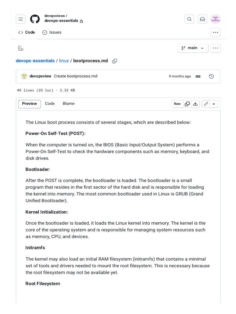 Devops-Essentials - Linux - Bootprocess - MD at Main Devopsviews - Devops-Essentials | PDF ...