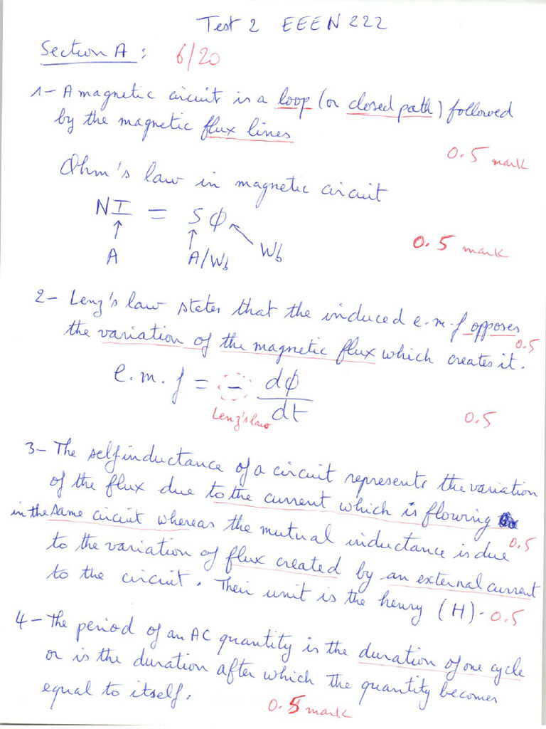 Test02 - 2016 - Answers and Marking Keys | PDF