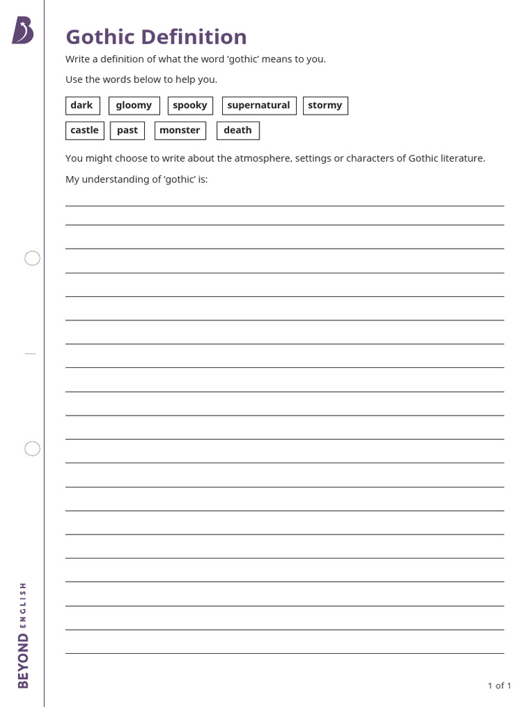 Gothic Definition | PDF