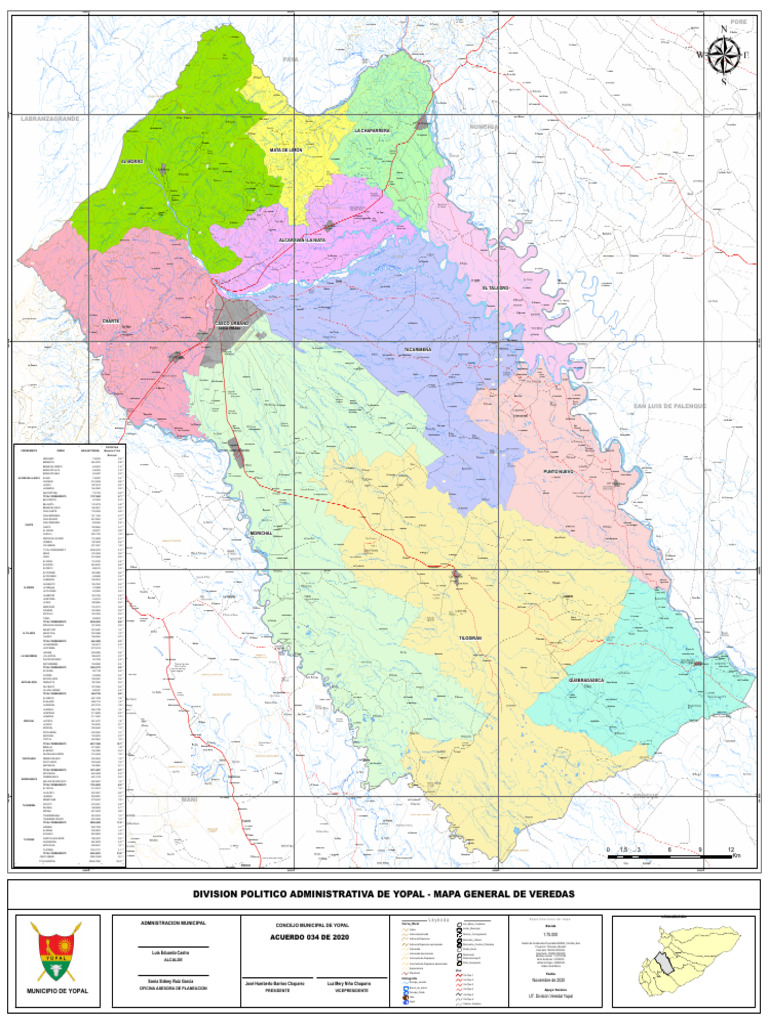1 - Mapa General Corregimientos Yopal | PDF