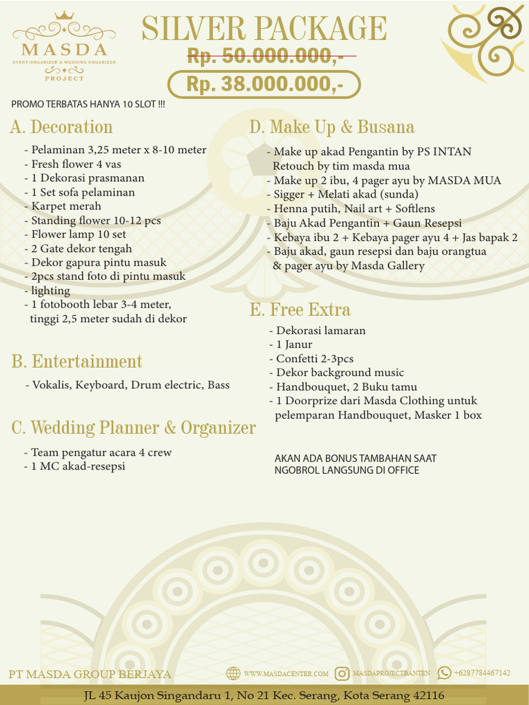 Silver Wedding Package Details | PDF