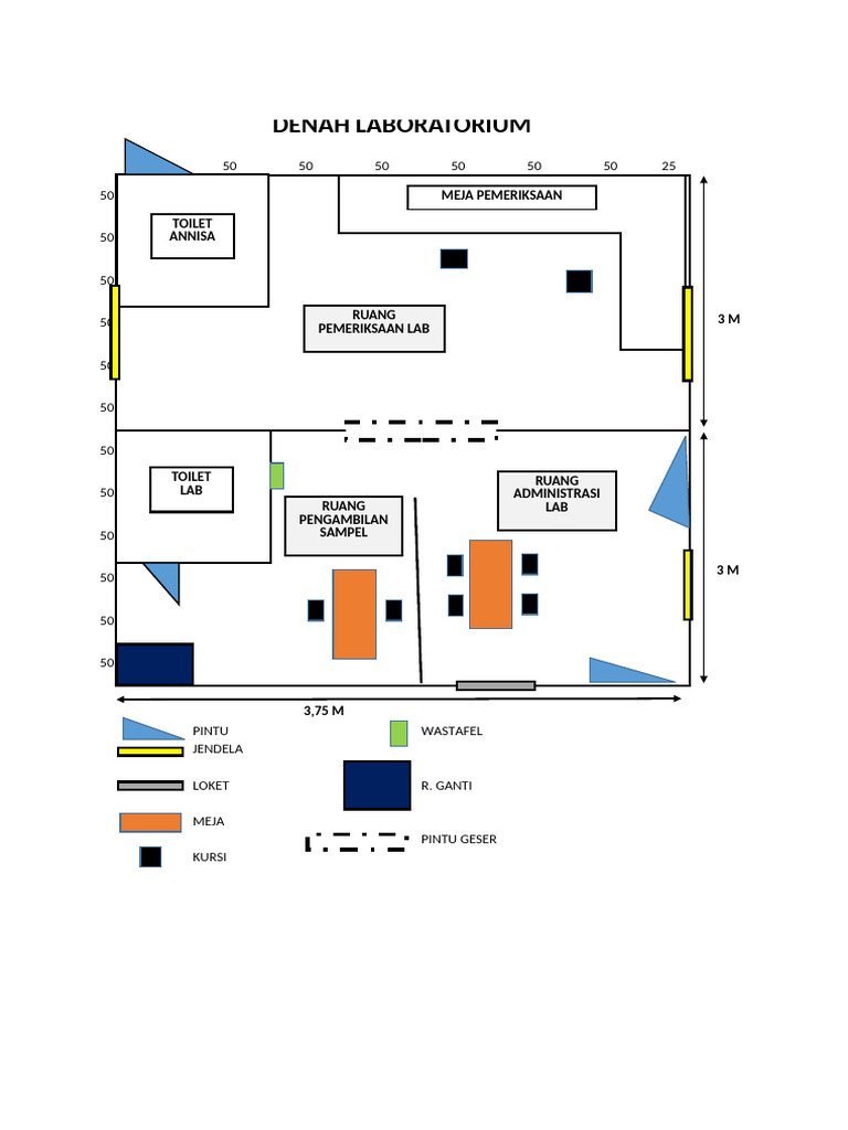 DENAH RUANG LAB 2023 AKREDITASI | PDF