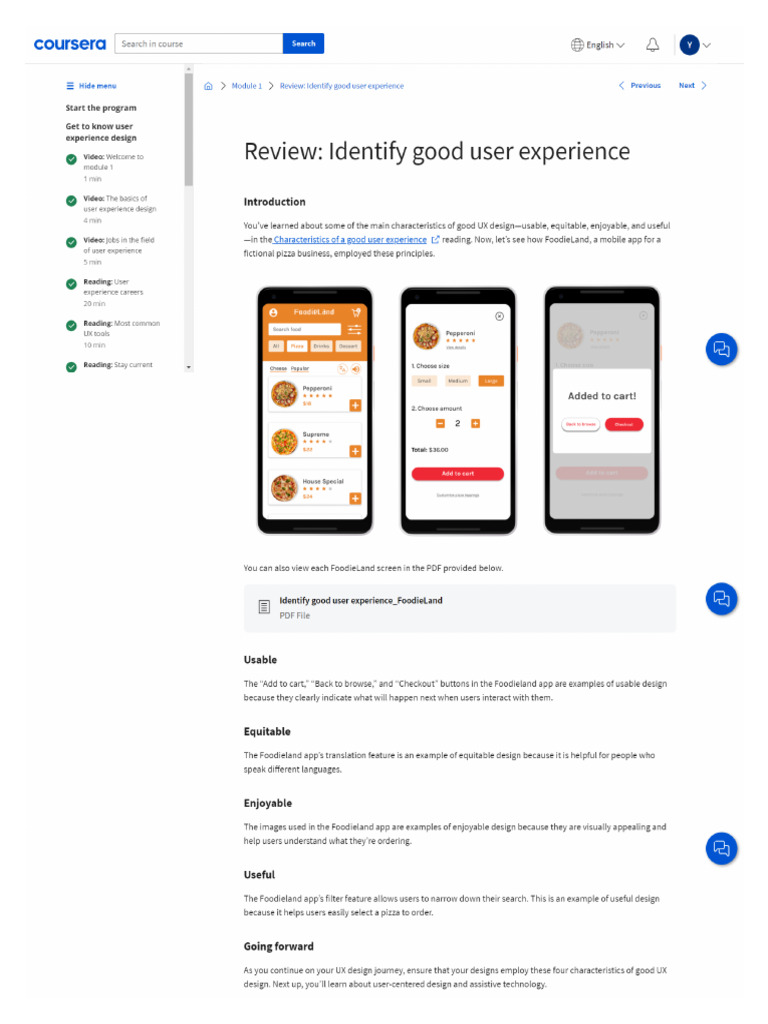 Review Identify Good User Experience | PDF