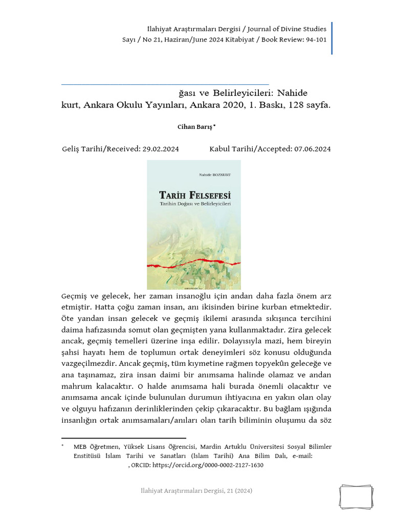 Tarih Felsefesi_ Tarihin Do__as__ ve Belirleyicileri_ Nahide Bozkurt, Ankara Okulu Yay__nlar ...