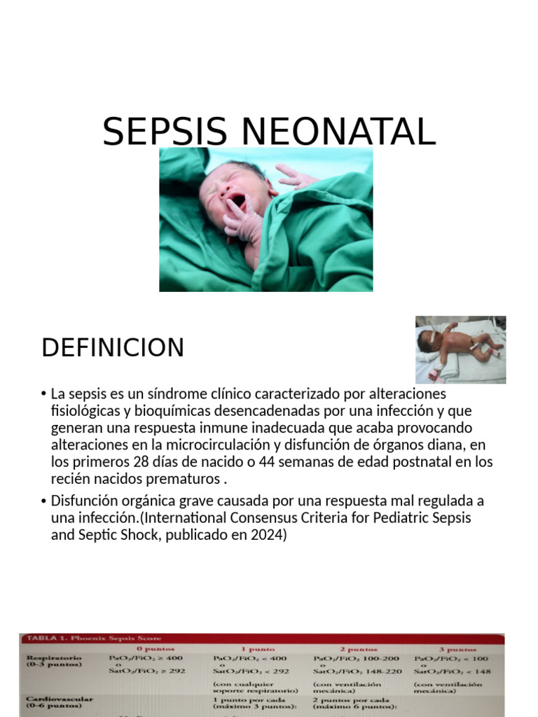 Sepsis Neonatal Definicion y Epidemiologia | PDF