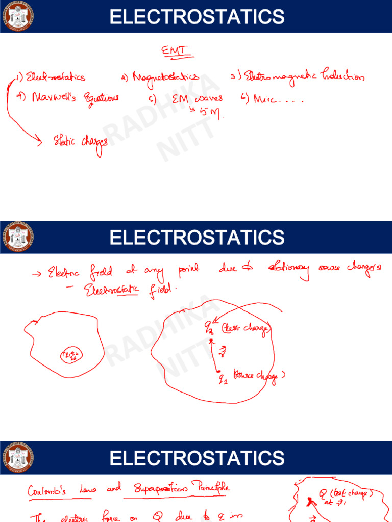 Electrostatics Complete Notes | PDF