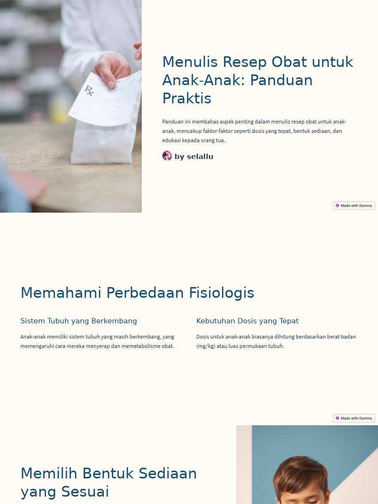 Panduan Resep Obat Anak | PDF