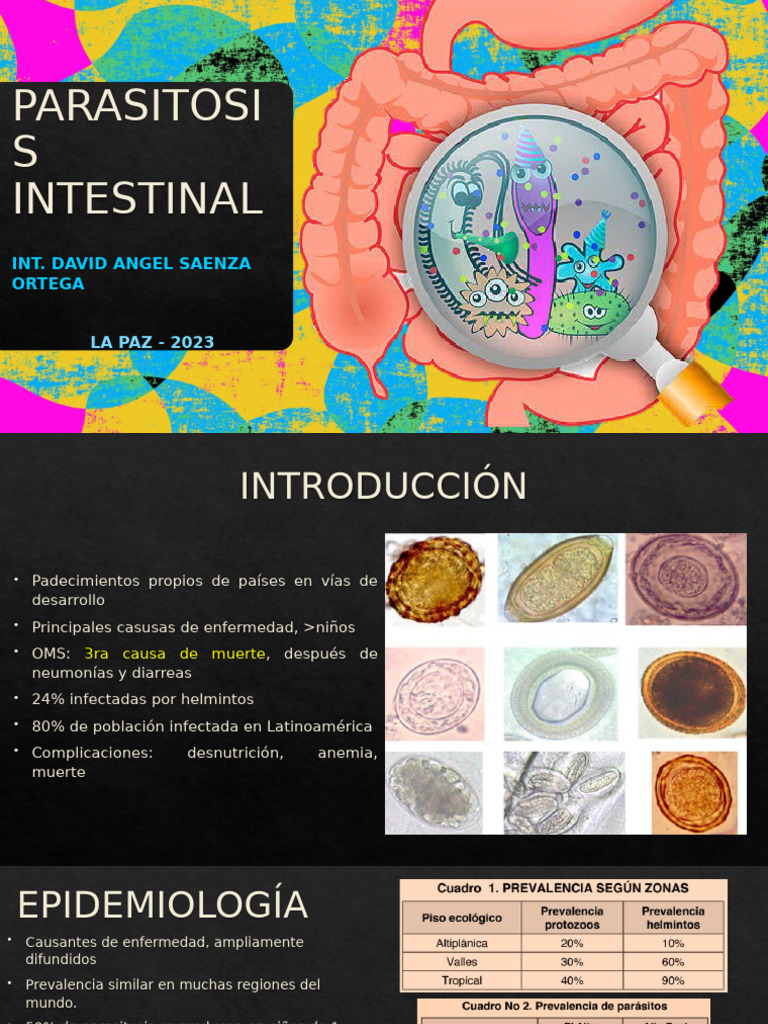 PARASITOSIS INTESTINAL PEDI | PDF | Diarrea | Enfermedades y trastornos