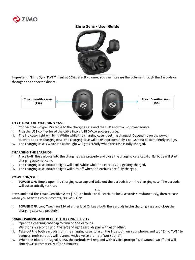 Zimo-Sync User Manual 11.12.2023 | PDF | Headphones | Bluetooth