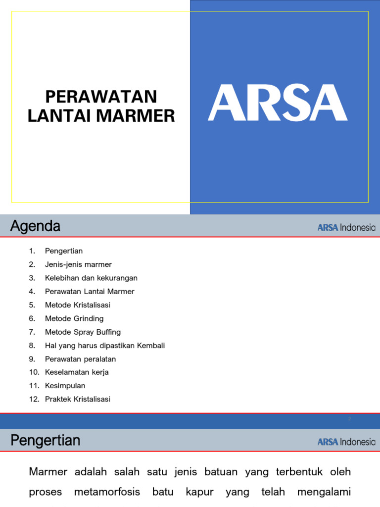 Workshop Perawatan Lantai Marmer - Ea205 PDF | PDF