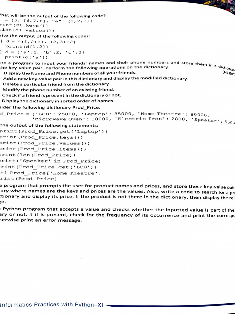 Python Dictionary Operations Guide | PDF