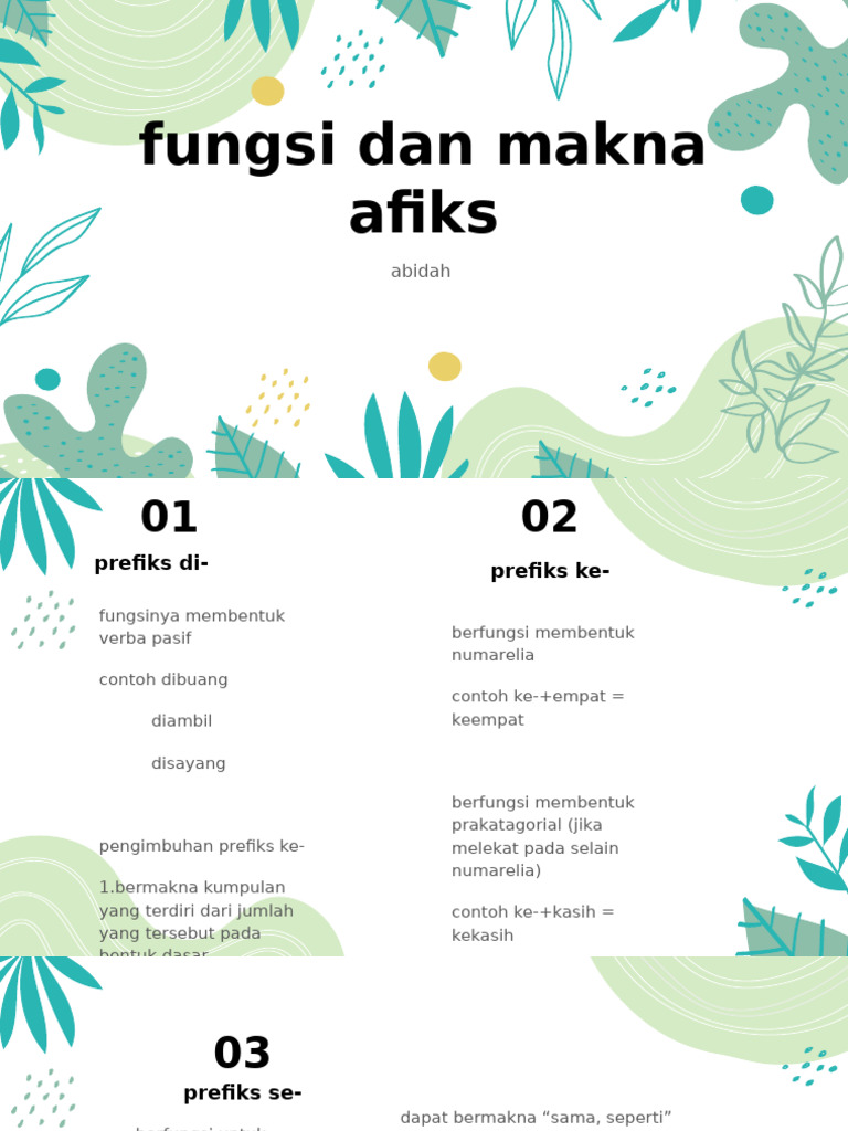 Fungsi Dan Makna Afiks | PDF