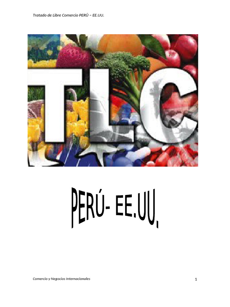 TLC Perú-EE.UU.: Oportunidades y Desafíos | PDF | Tratado de Libre ...