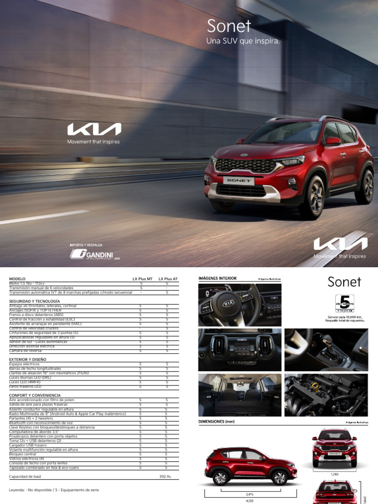 SONET Ficha Técnica - PDF URUGUAY | PDF | Carros deportivos | Coche