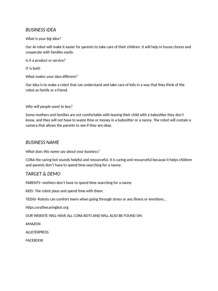 BUSINESS IDEA | PDF