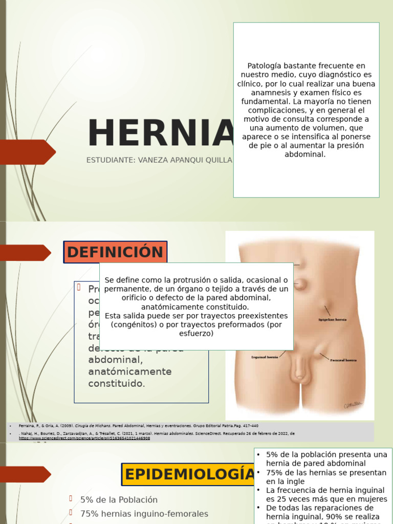 Hernias | PDF | Medicina CLINICA | Especialidades Medicas